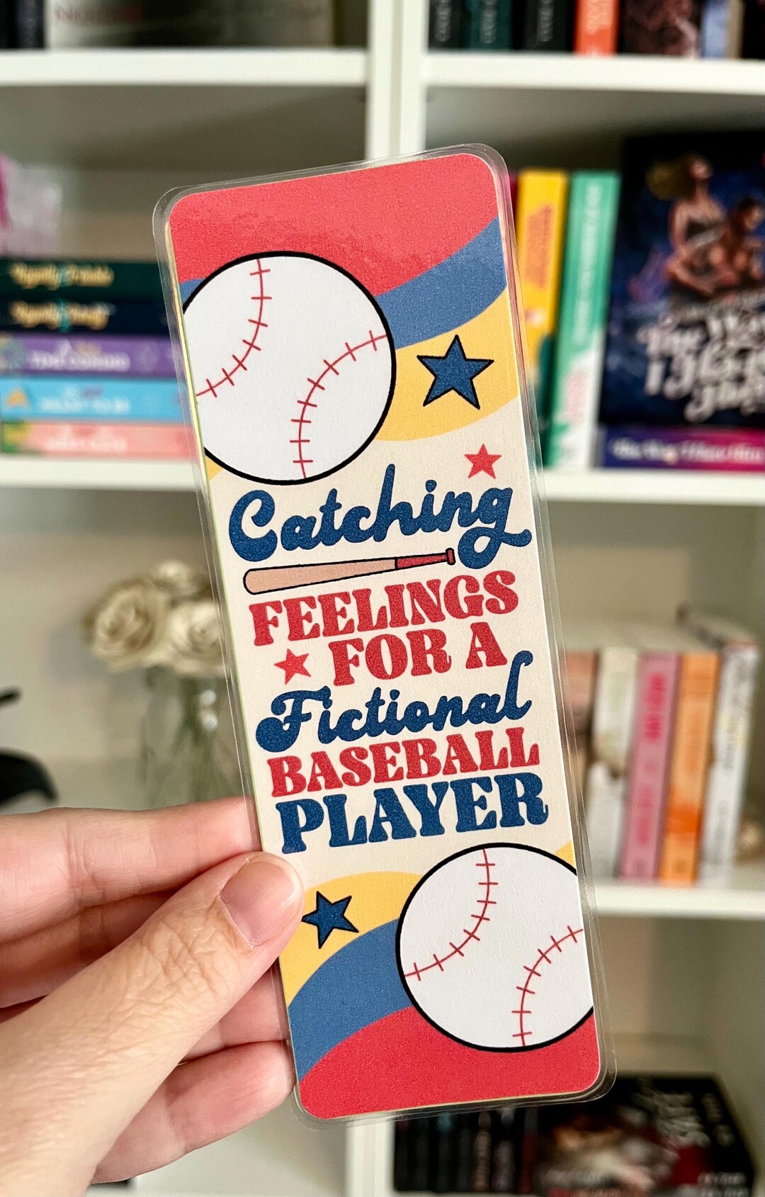 Catching Feelings for A Fictional Baseball Player Bookmark, Gift for ...
