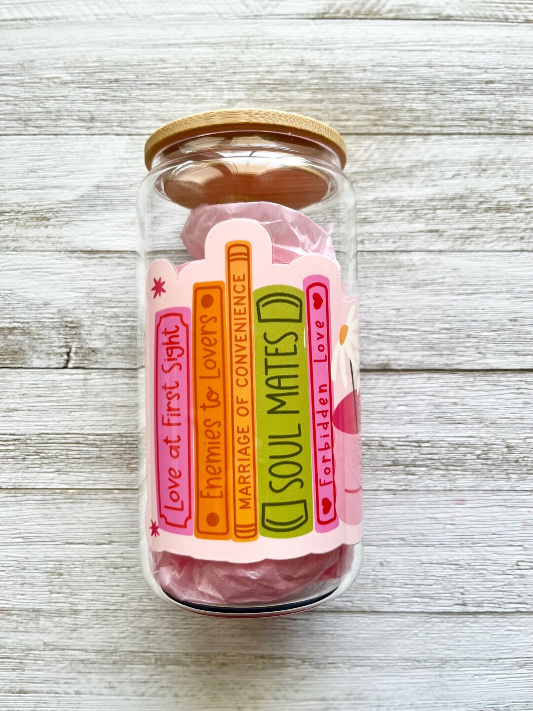 Book Tropes, Bookish Glass Tumbler, 16 Oz Tumbler With Straw, Book ...