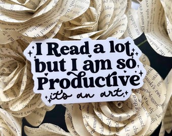 I Read a Lot, but I’m so Productive Book Sticker | Bookish Sticker ...