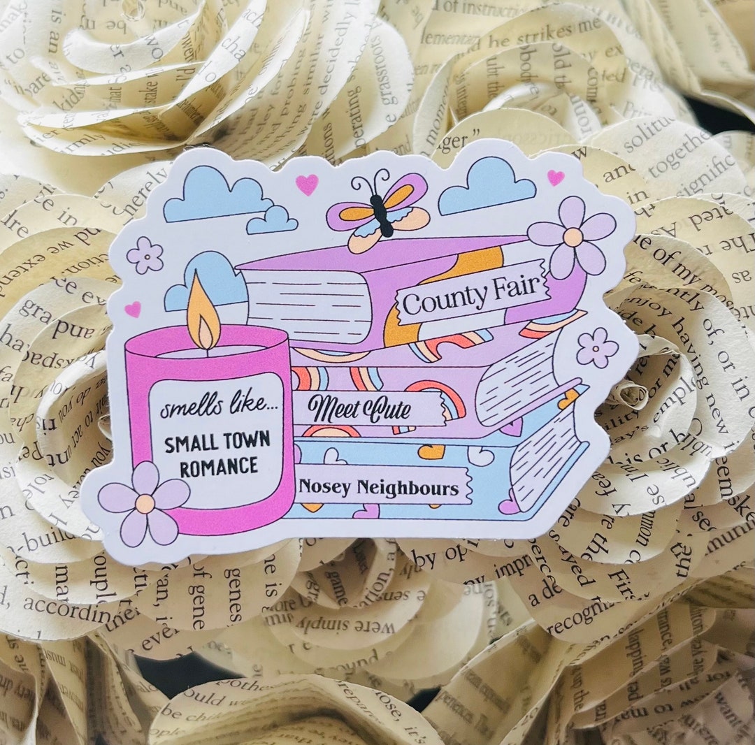Book Trope Sticker, Small Town Romance, Bookish Sticker, Book Lover ...