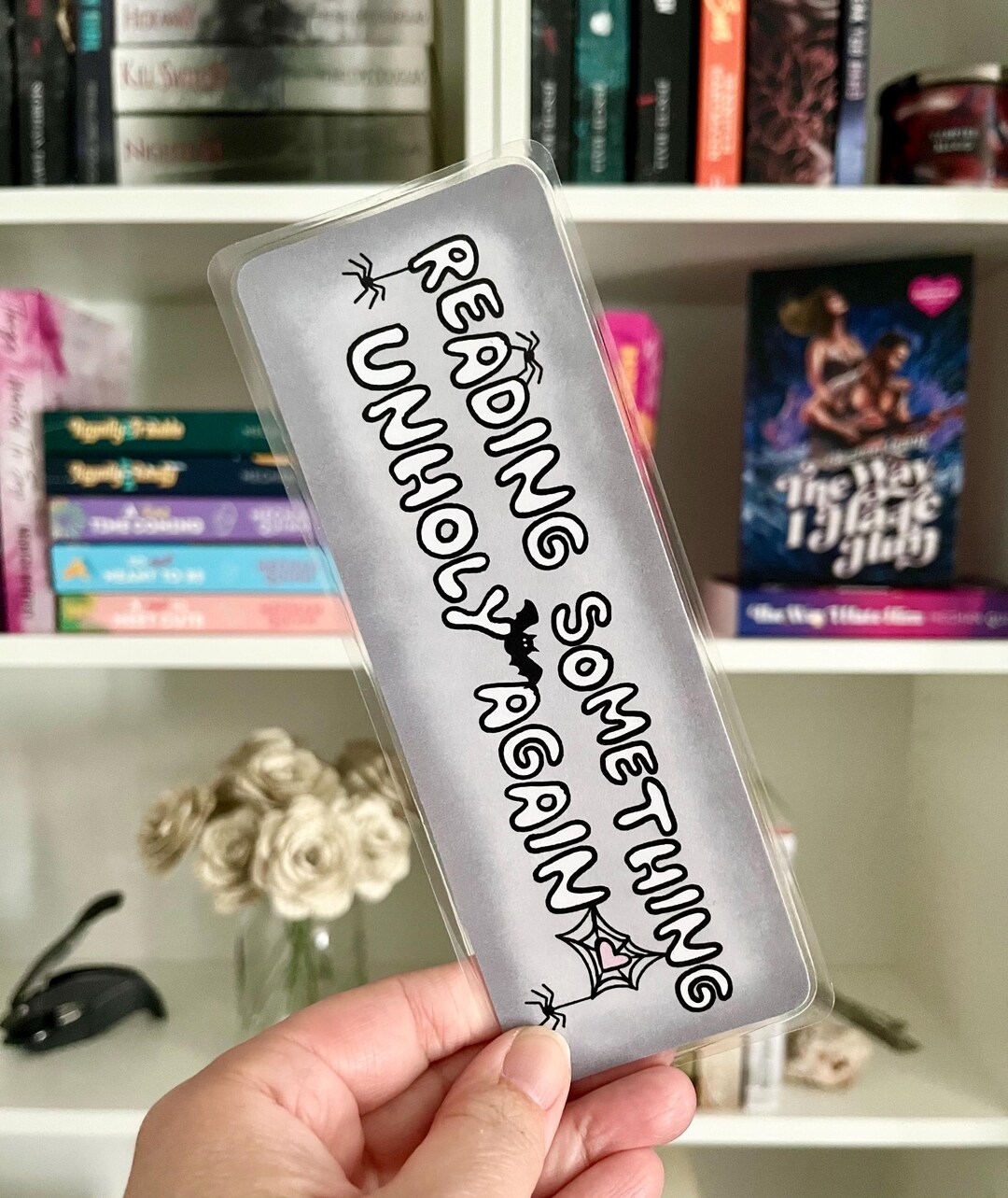 Reading Something Unholy Again Bookmark, Gift for Book Lover - Etsy