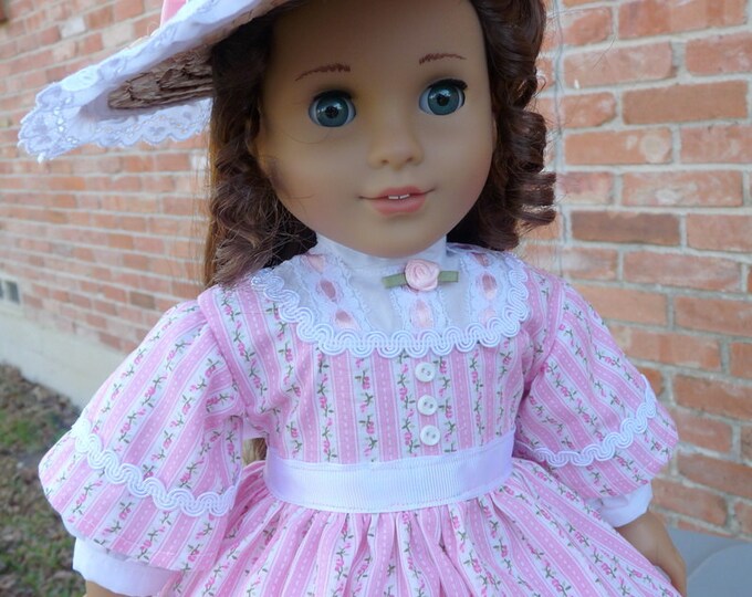 18 Doll Clothes Historical Civil War Style Gown And Hat For Spring Fits