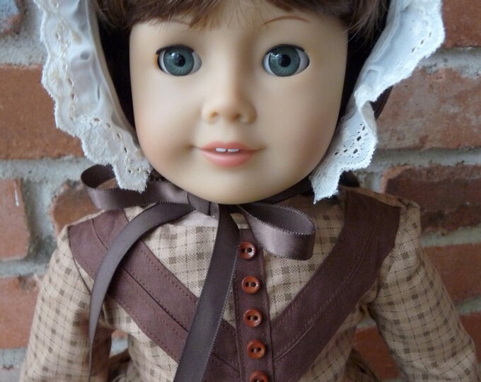 18 Doll Clothes Historical Civil War Gown And Bonnet Etsy