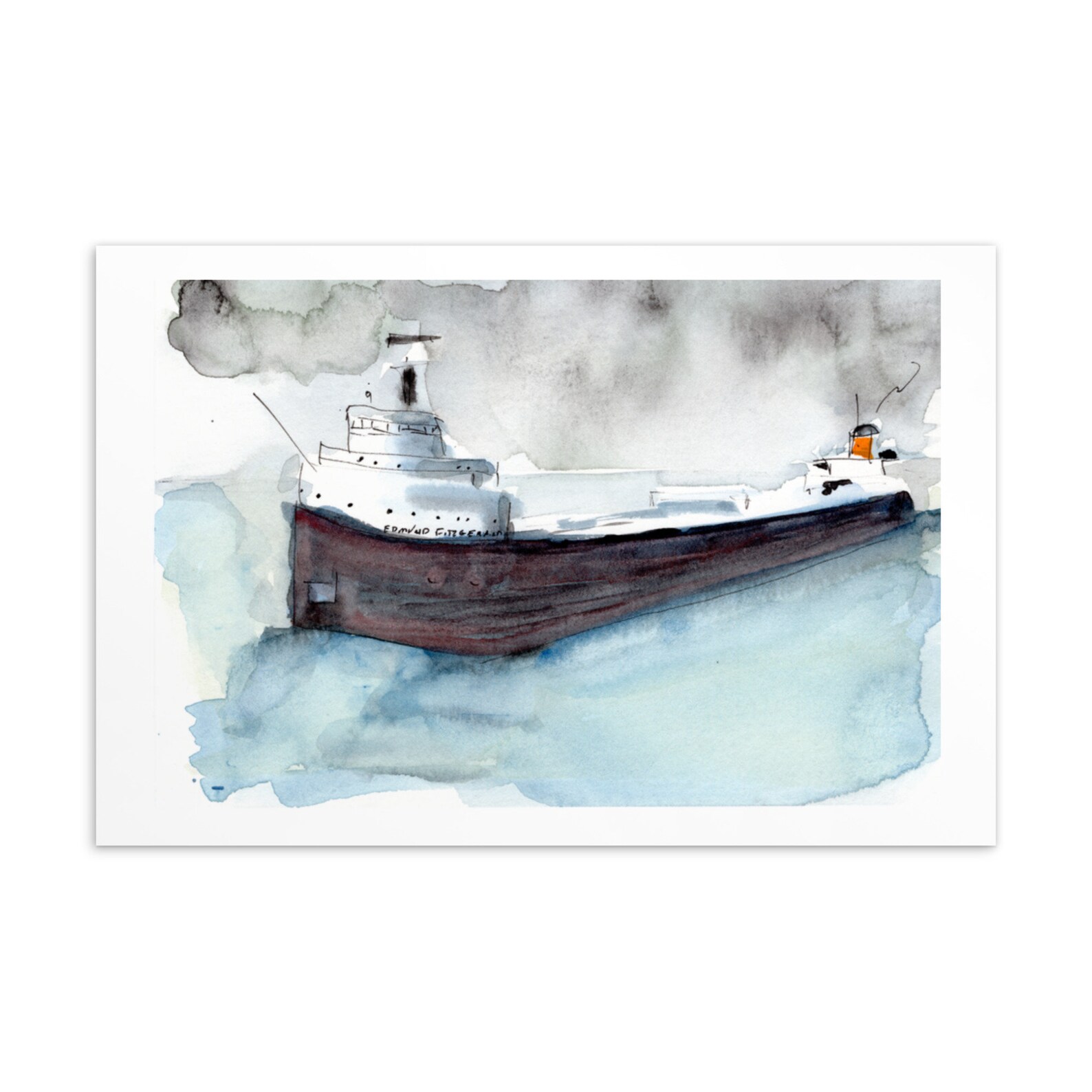 Edmund Fitzgerald Postcard Art Print or Mailer for Collectors - Etsy
