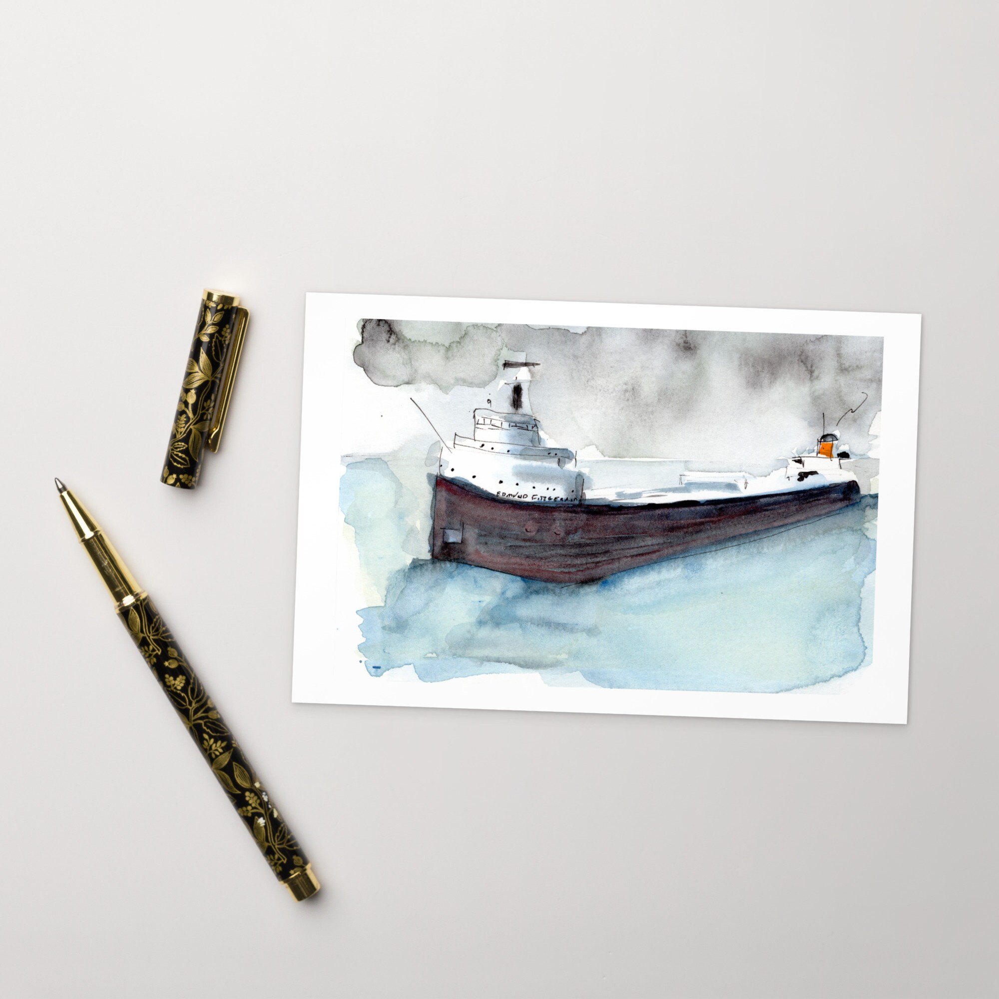 Edmund Fitzgerald Postcard Art Print or Mailer for Collectors - Etsy