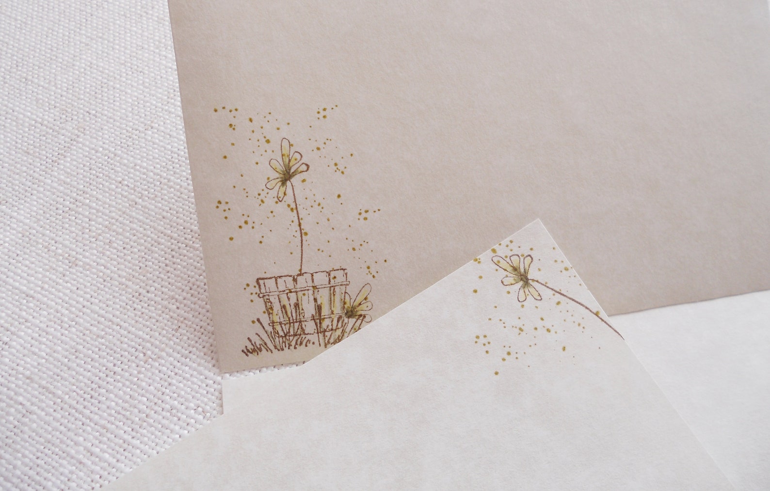 Parchment Paper Stationery Set Ivory Colored Writing Paper | Etsy