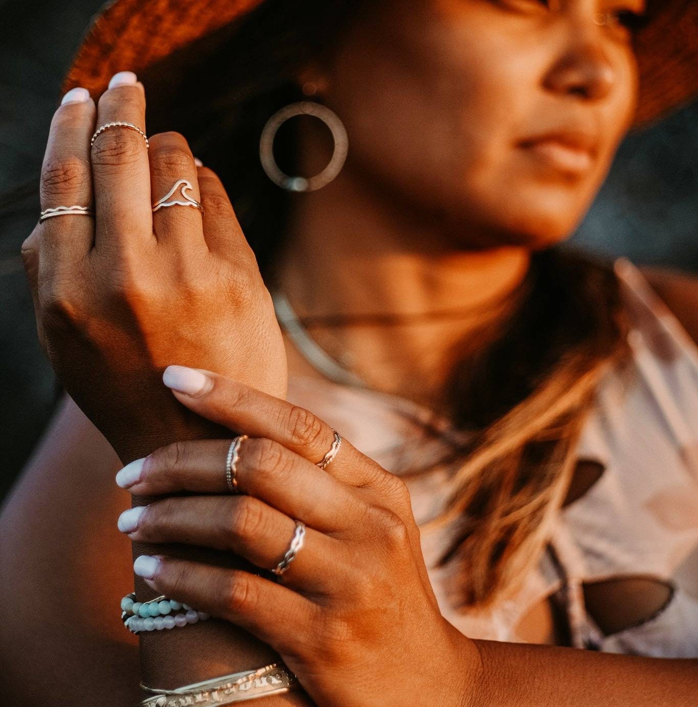 Stack Rings Stackable Ring Gold Ring band hammered ring | Etsy