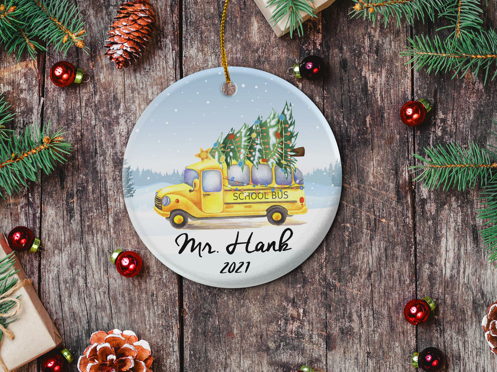 Ornaments School Bus Driver Christmas Ornament for bus driver ornament ...