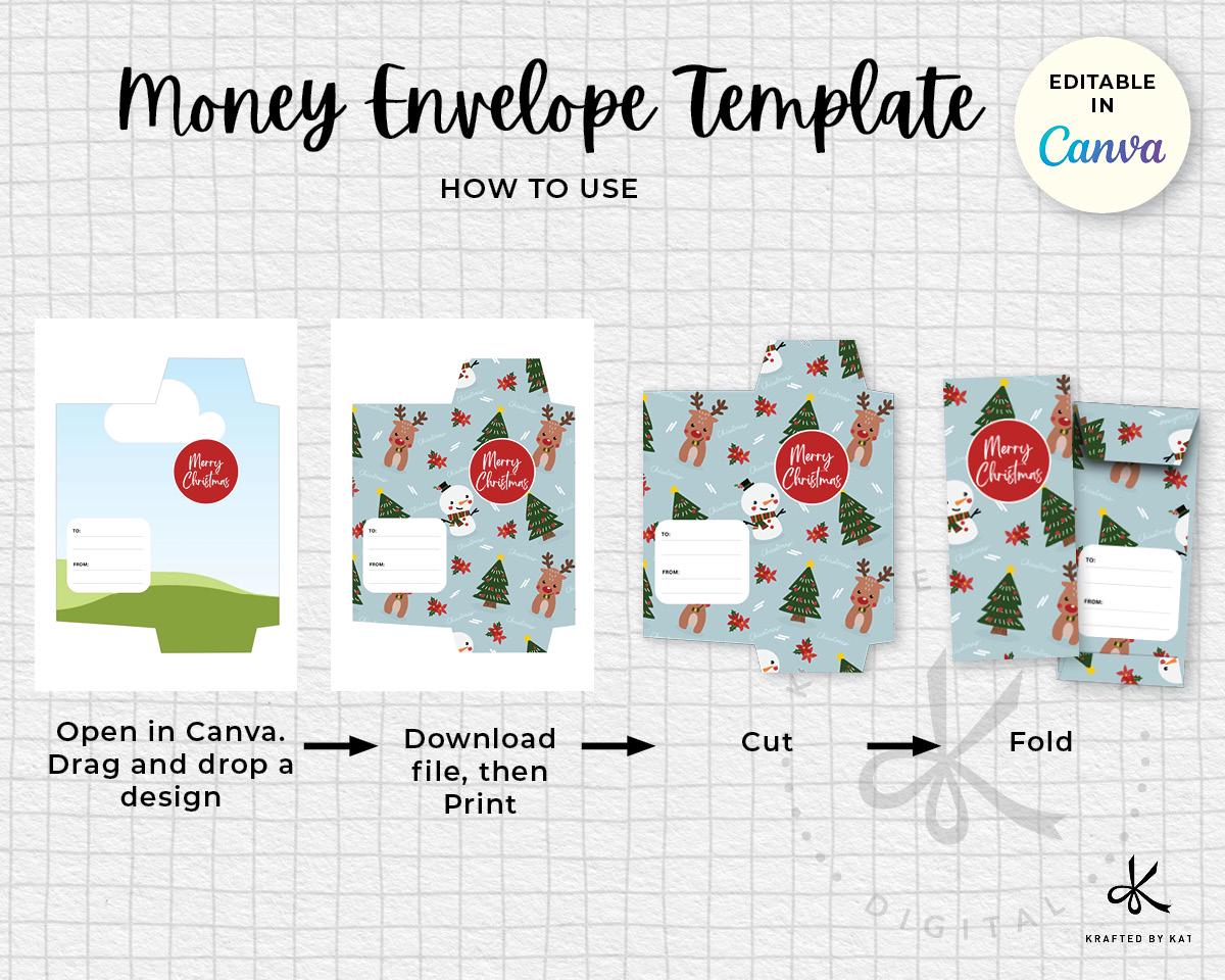 Editable Money Envelope - Canva Template - Etsy