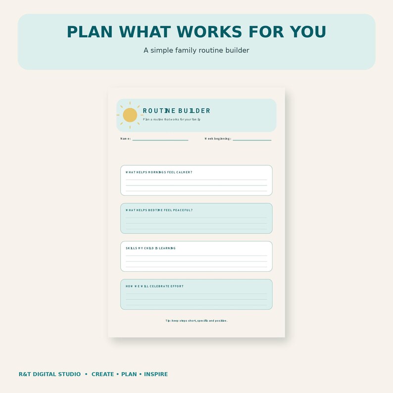 Kids Morning & Bedtime Routine Charts | Printable Daily Tracker (A4 PDF ...