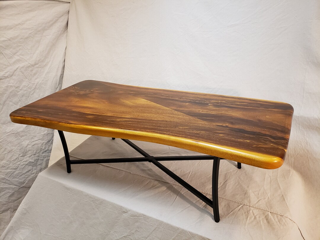 Beautiful Monkey Pod Coffee Table, or Desk! Gorgeous Natural Wood Slab ...