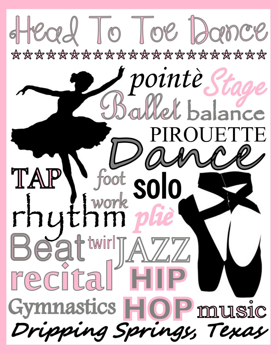 Custom Dance Poster, Tap Poster, Jazz Poster, Ballet Poster, Dance ...
