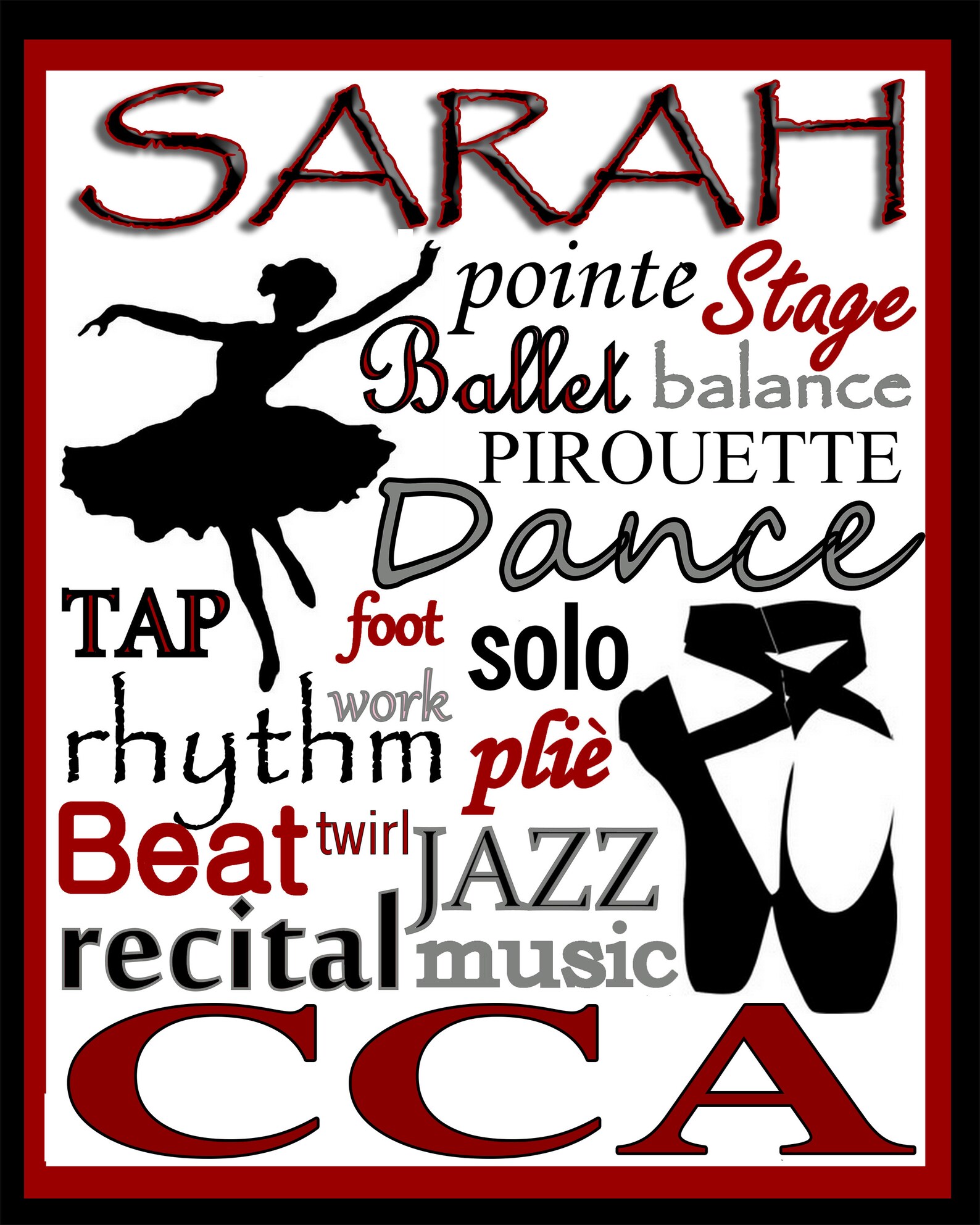 Custom Dance Poster, Tap Poster, Jazz Poster, Ballet Poster, Dance ...