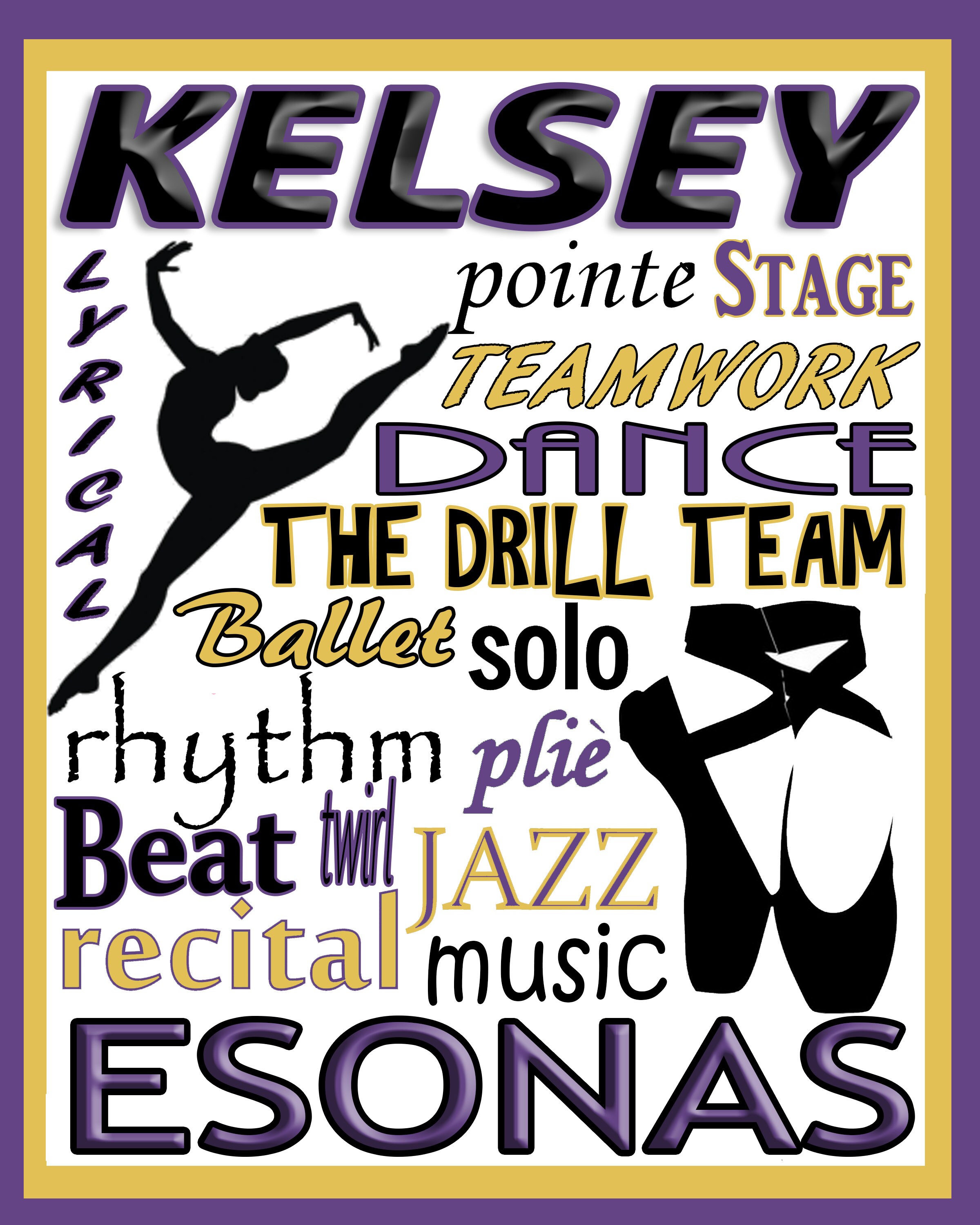 Custom Dance Poster, Tap Poster, Jazz Poster, Ballet Poster, Dance ...