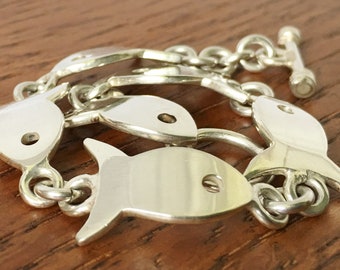 Sterling Silver safety chain bracelet necklace jewelry | Etsy