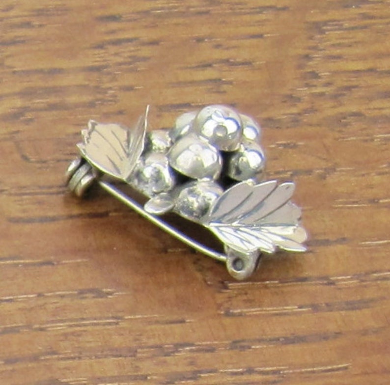 Vintage Sterling Grapes Brooch Pin Hand Made Silver Jewelry | Etsy