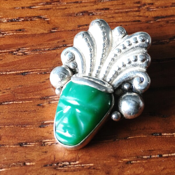 Aztec Jade Brooch - Etsy