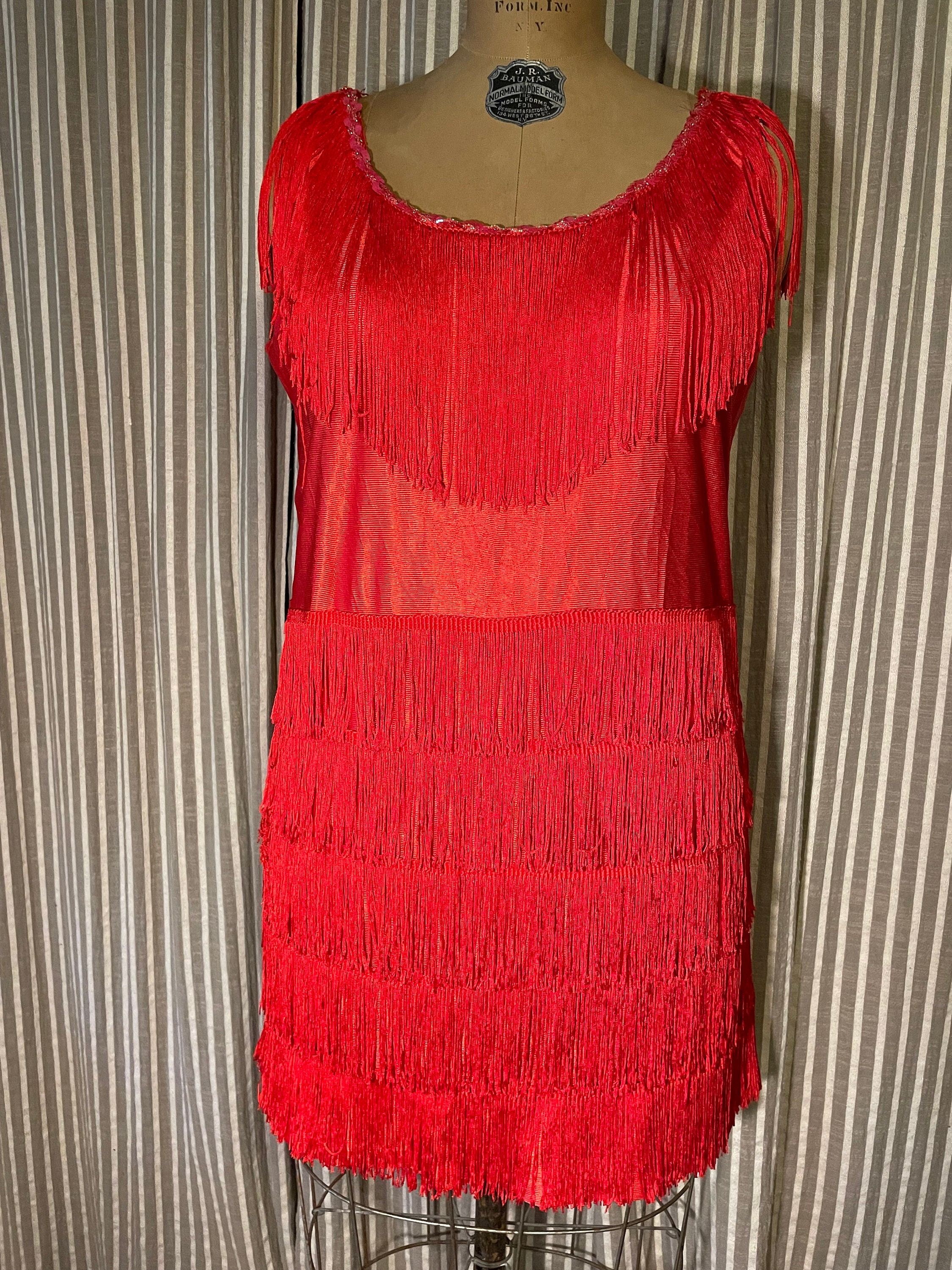 Red Vintage Costume Flapper Dress - Etsy