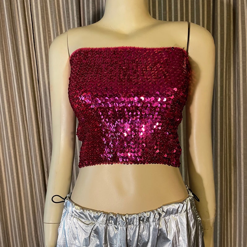 Sequin Tube Top - Etsy