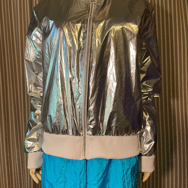 Metallic Bomber Jacket - Etsy