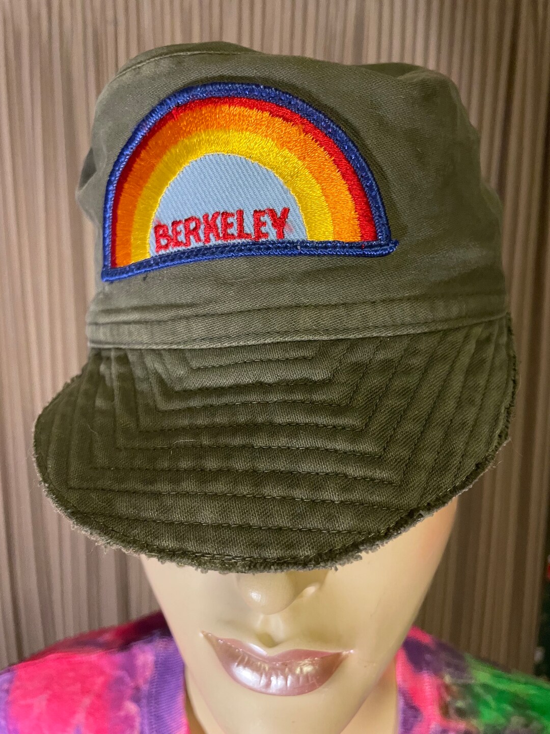 Deconstructed Military Cap With Berkeley Rainbow Patch - Etsy