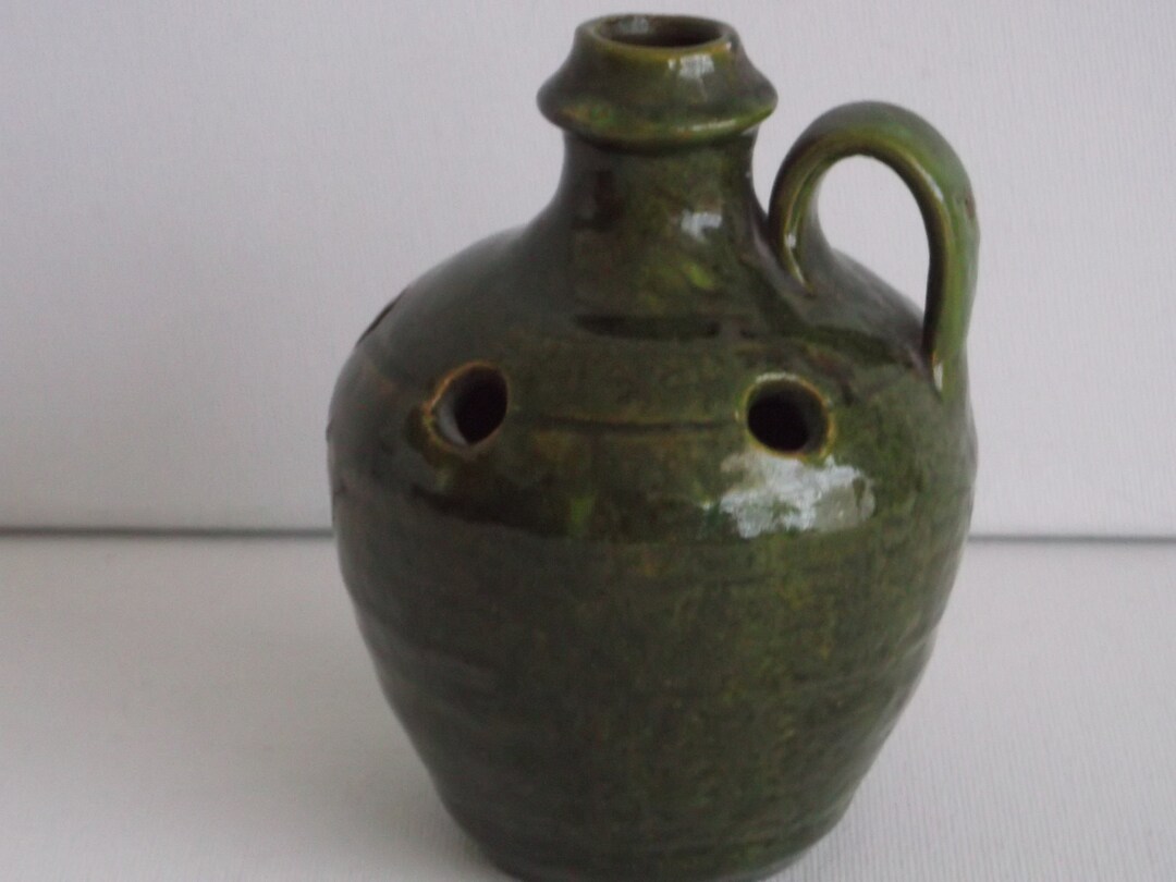 STONEWARE FLOWER Frog/handed Jug Flower Frog/green Flower Frog/flower ...