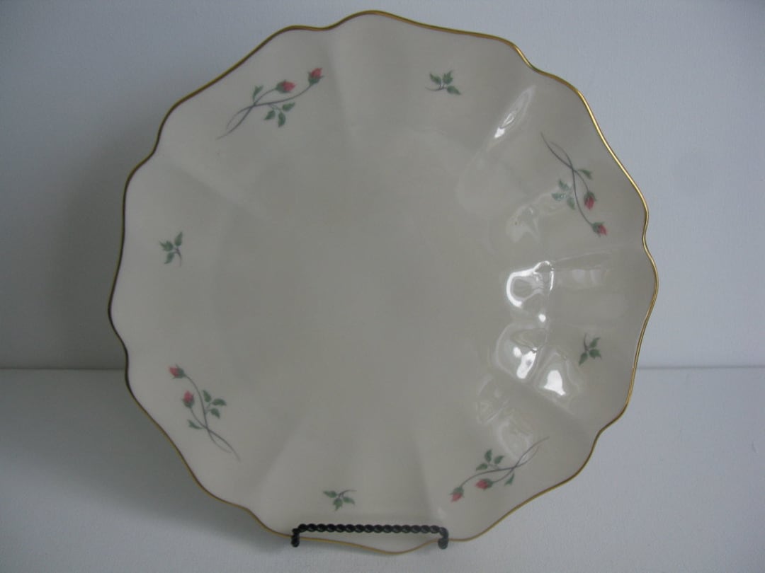 Vintage LENOX ROSE MANOR Cake Plate/lenox Cake Server/modern Lenox Cake ...