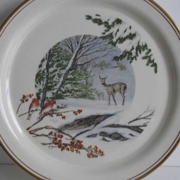 Winter Scene Plate - Etsy