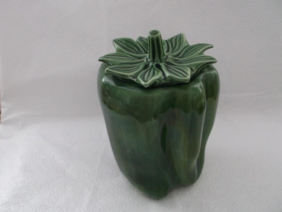 Vintage Mccoy GREEN PEPPER COOKIE Jar/ - Etsy