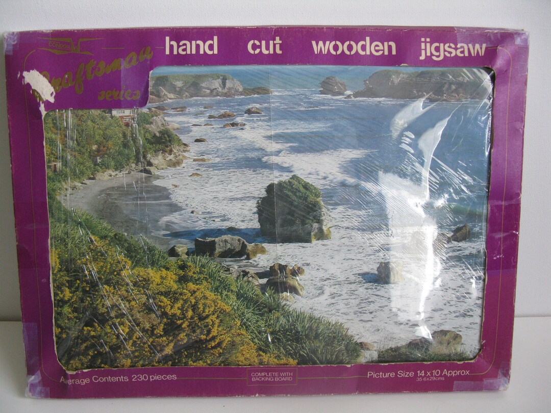 Vintage CRAFTSMAN Hand Cut WOODEN Jigsaw Puzzle/retro Jigsaw Puzzle ...