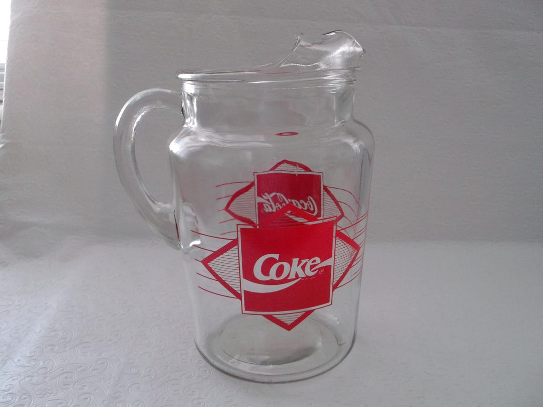 Vtg COCA COLA Pitcher/retro Cococola Tableware/retro Cocacola Glassware ...