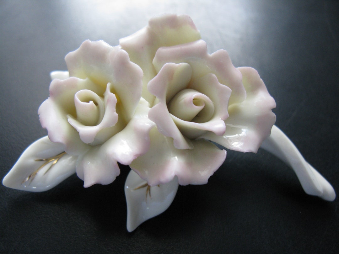 Vintage LENOX FLOWER Brooch/lenox Porcelain Fashion Pins/women Flower ...