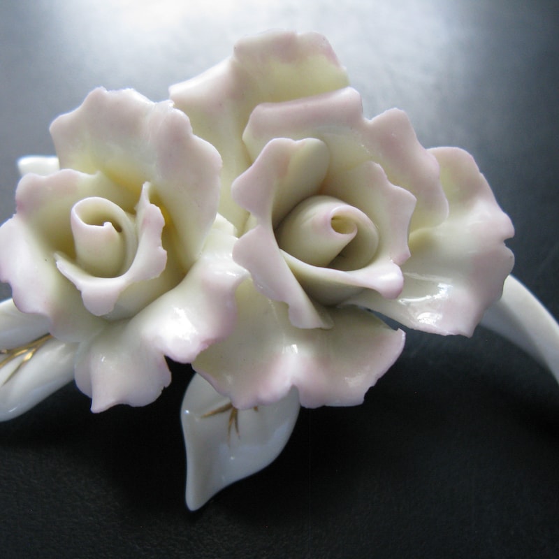 Porcelain Flower Pin - Etsy