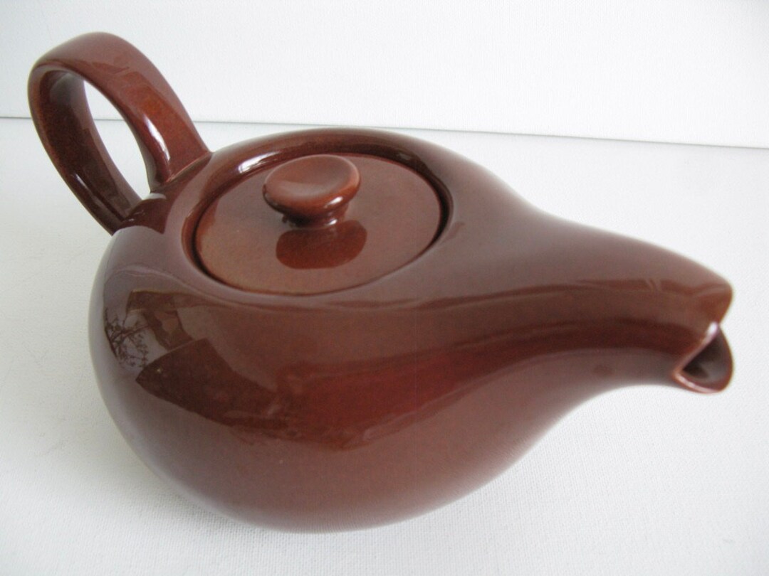 Vintage RUSSEL WRIGHT Teapot/nutmeg Brown Mid Century Modern Tea Pot ...