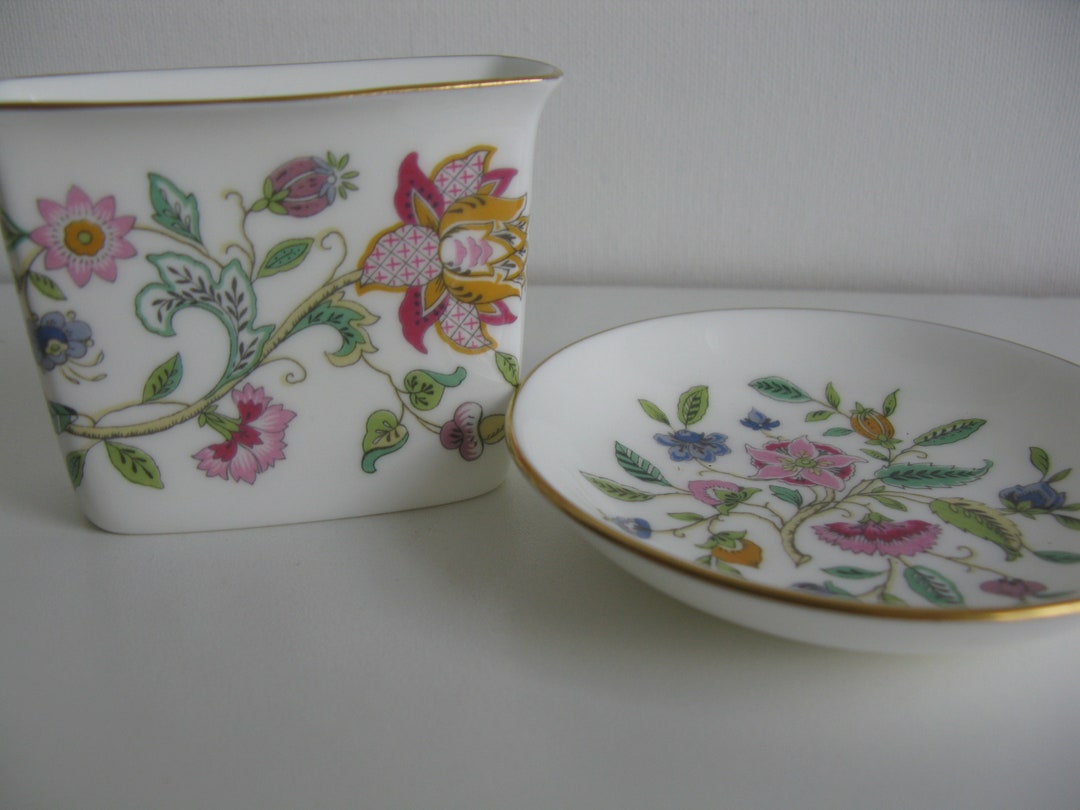 Vintage MINTON HADDON HALL Vanity Set/minton Fine Bone China/2 Piece ...