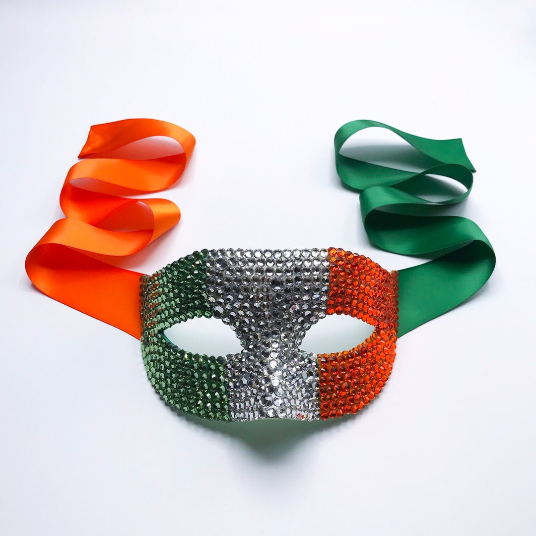 Irish Flag Swarovski Crystal Masquerade Mask - Etsy
