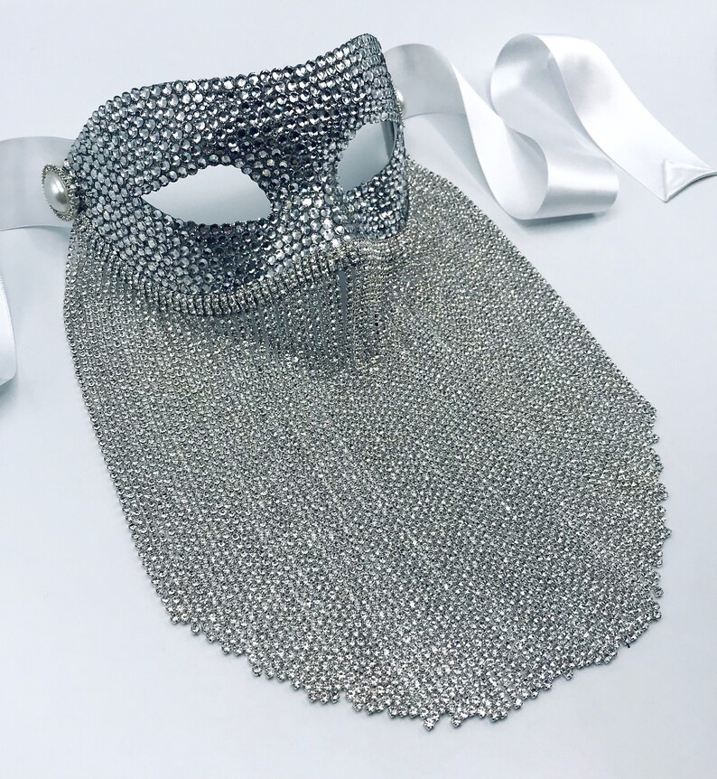 Diamond Sky Veiled Swarovski Crystal Masquerade Mask - Etsy