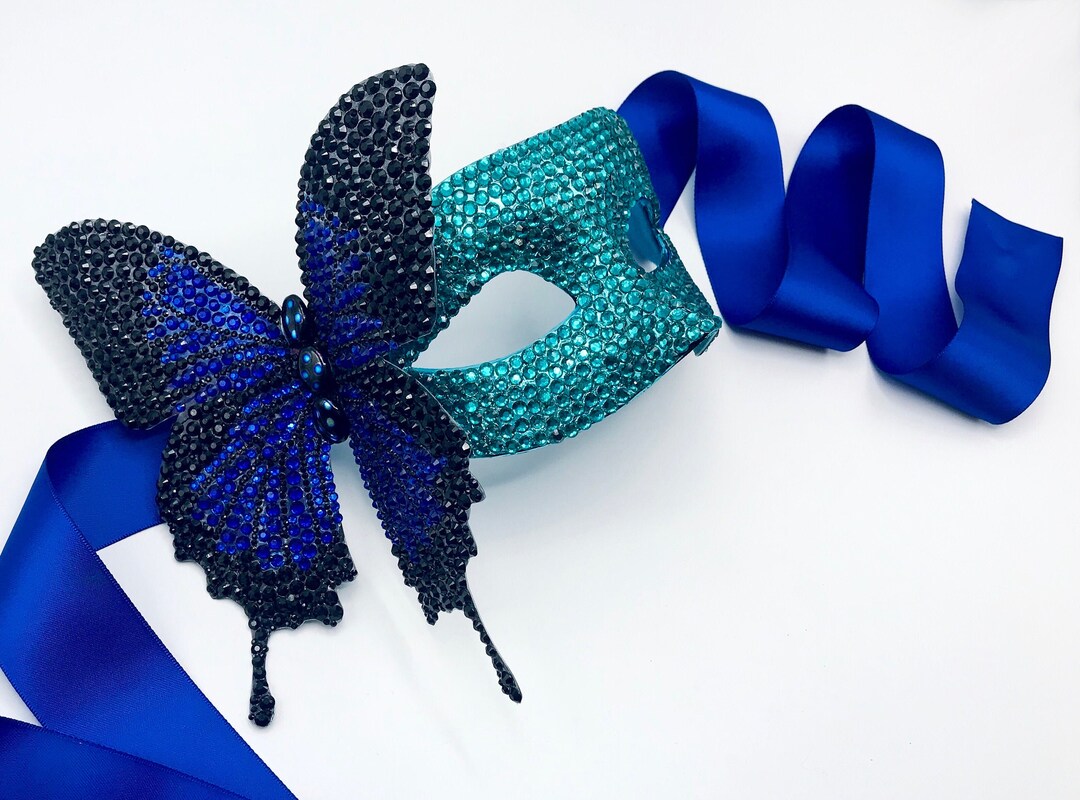 Royal Swallowtail Butterfly Crystallized Masquerade Mask - Etsy