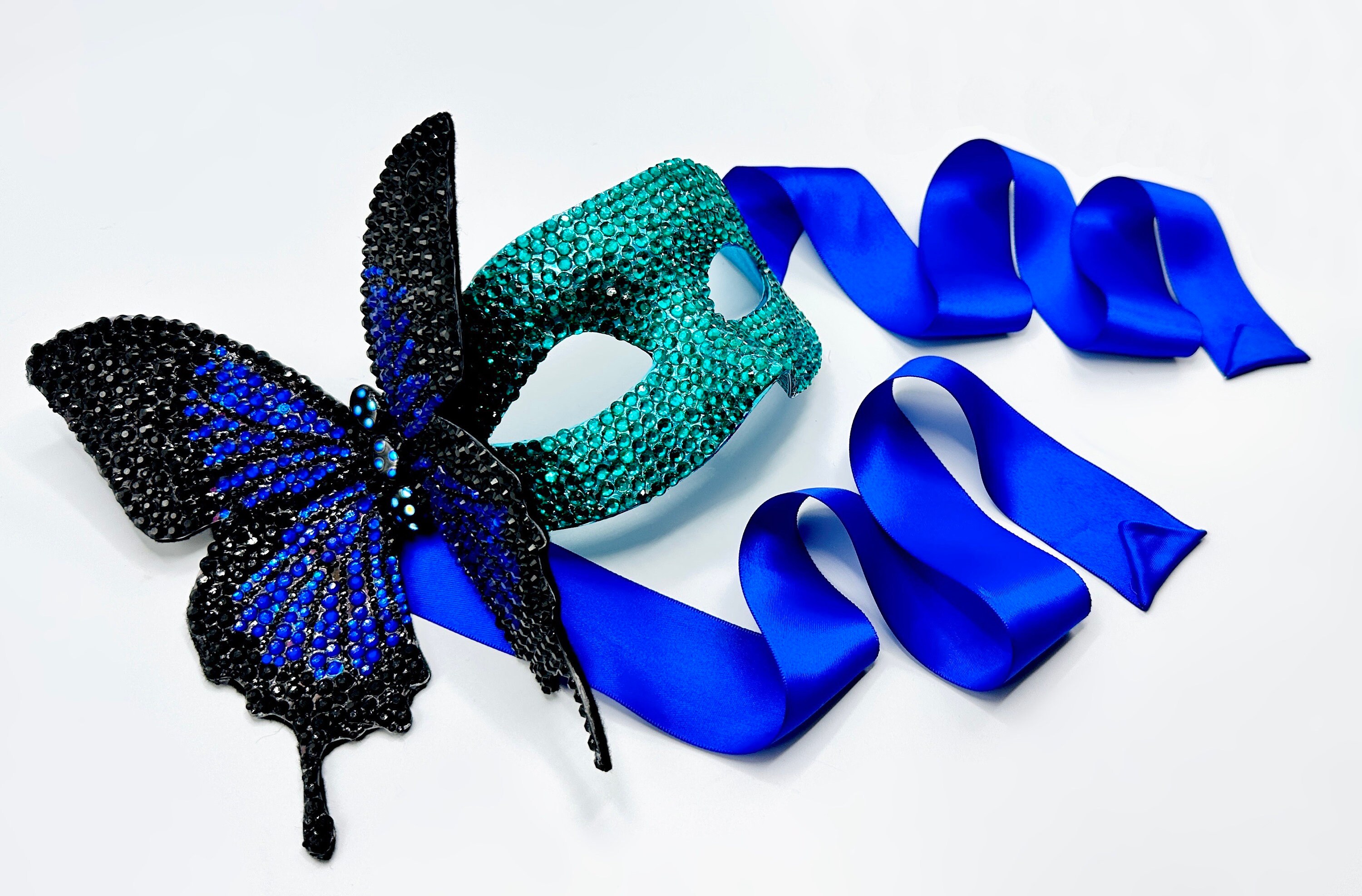 Royal Swallowtail Butterfly Crystallized Masquerade Mask - Etsy