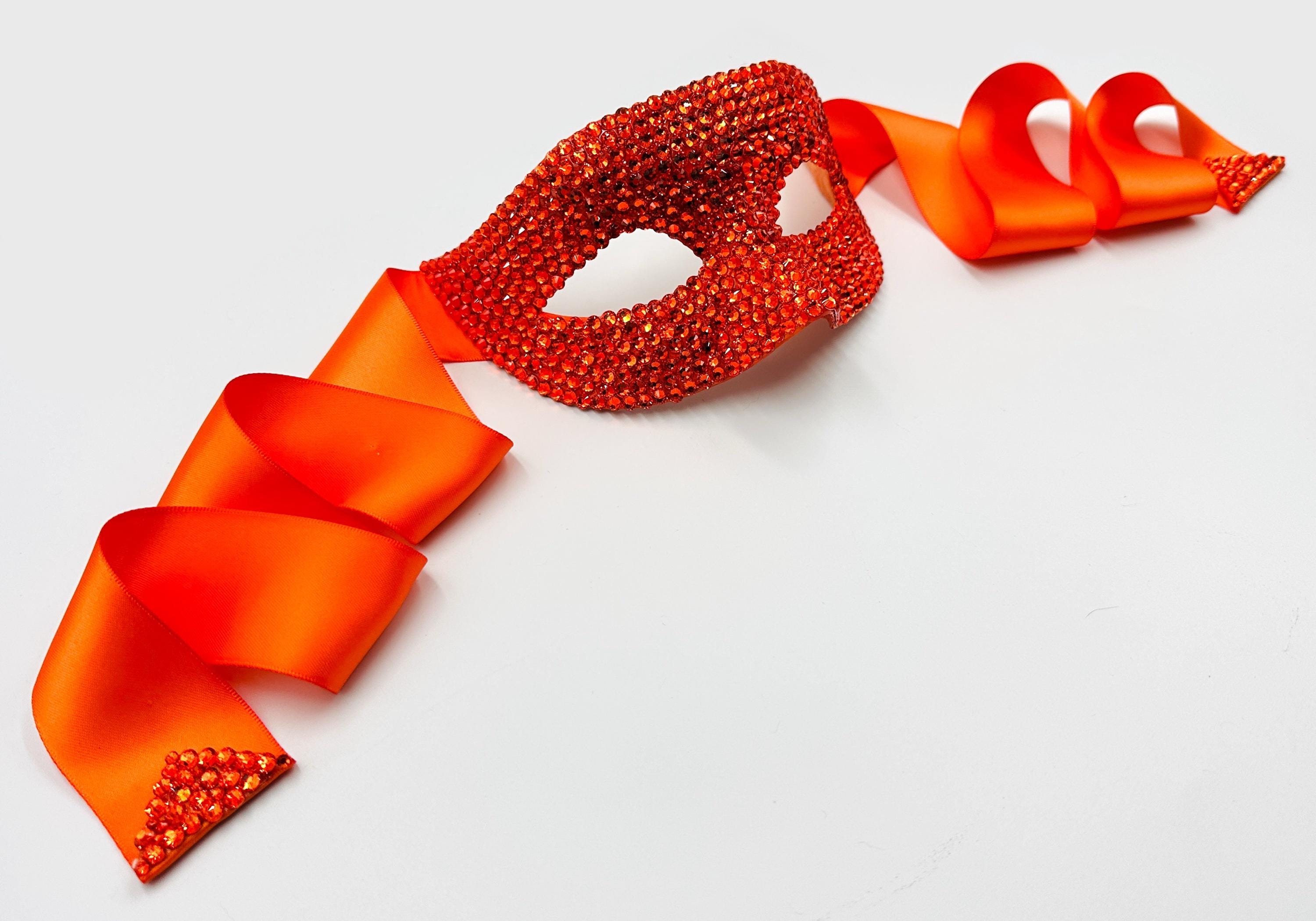 Orange POP! Swarovski Crystal Masquerade Mask - Etsy
