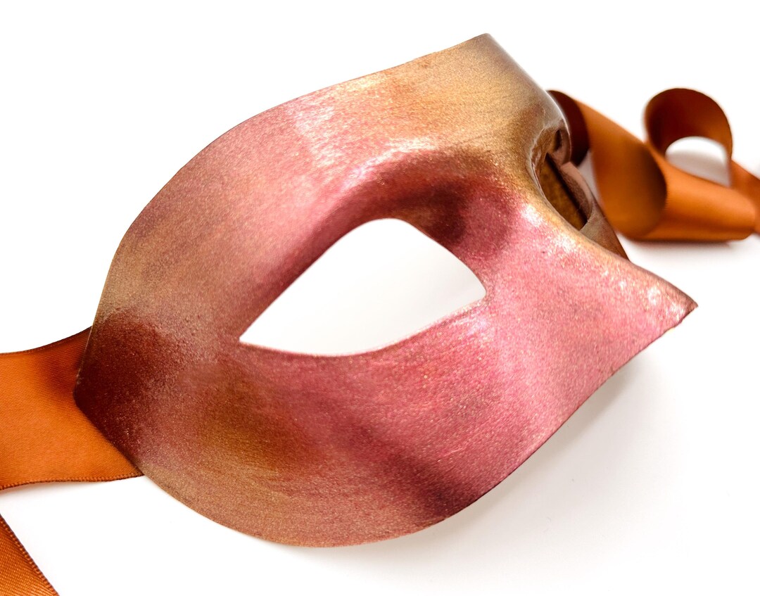 Molten Rose Iridescent Copper Venetian Masquerade Mask - Etsy