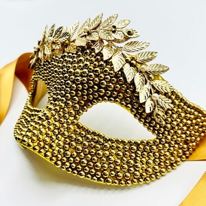 Golden Greek Pearls Masquerade Mask - Etsy