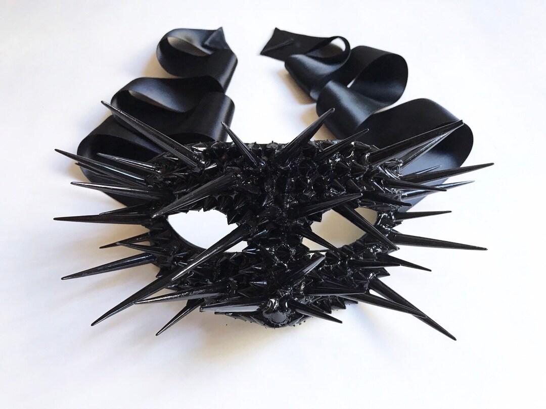 Queen of Thorns Black Spiked Masquerade Mask - Etsy