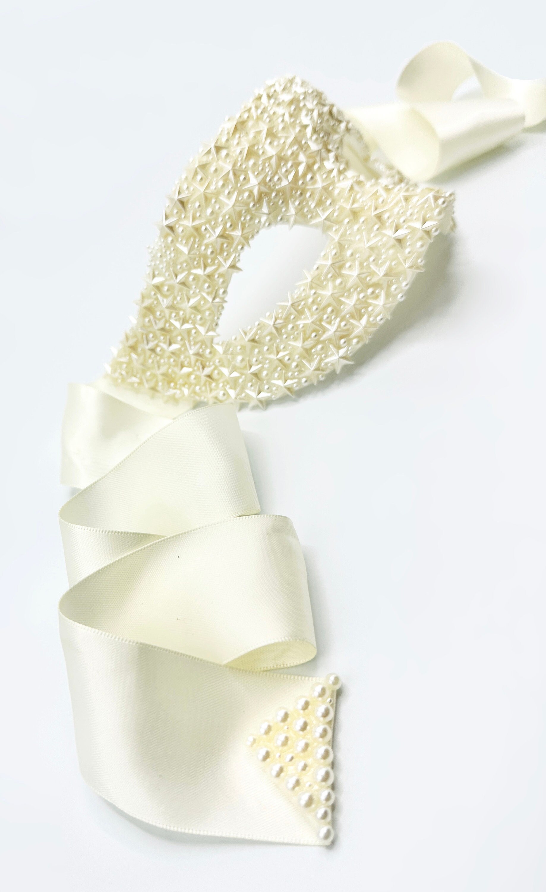 Starry Skies Ivory Pearls Masquerade Mask - Etsy