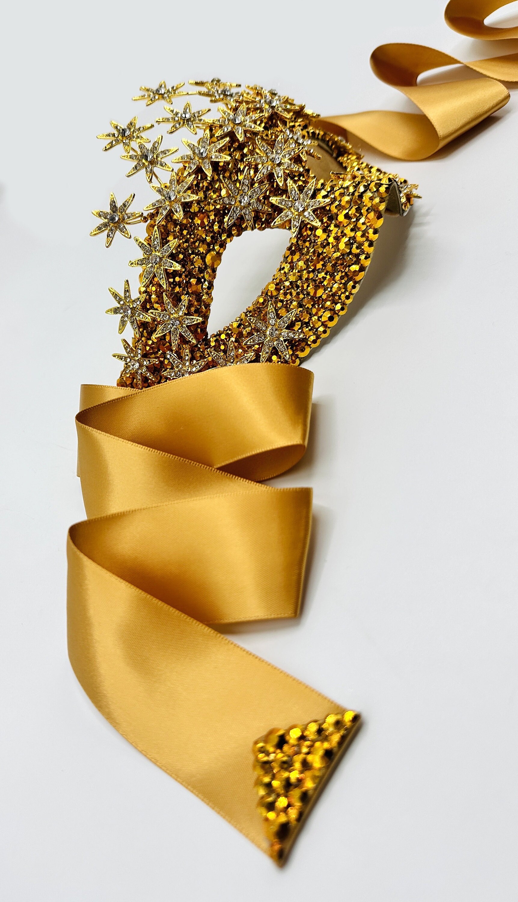 Twinkle Twinkle Little Stars Golden Rhinestone Encrusted Masquerade ...