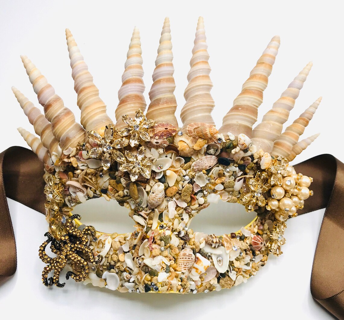 Sea Queen Conch Seashells Masquerade Mask - Etsy