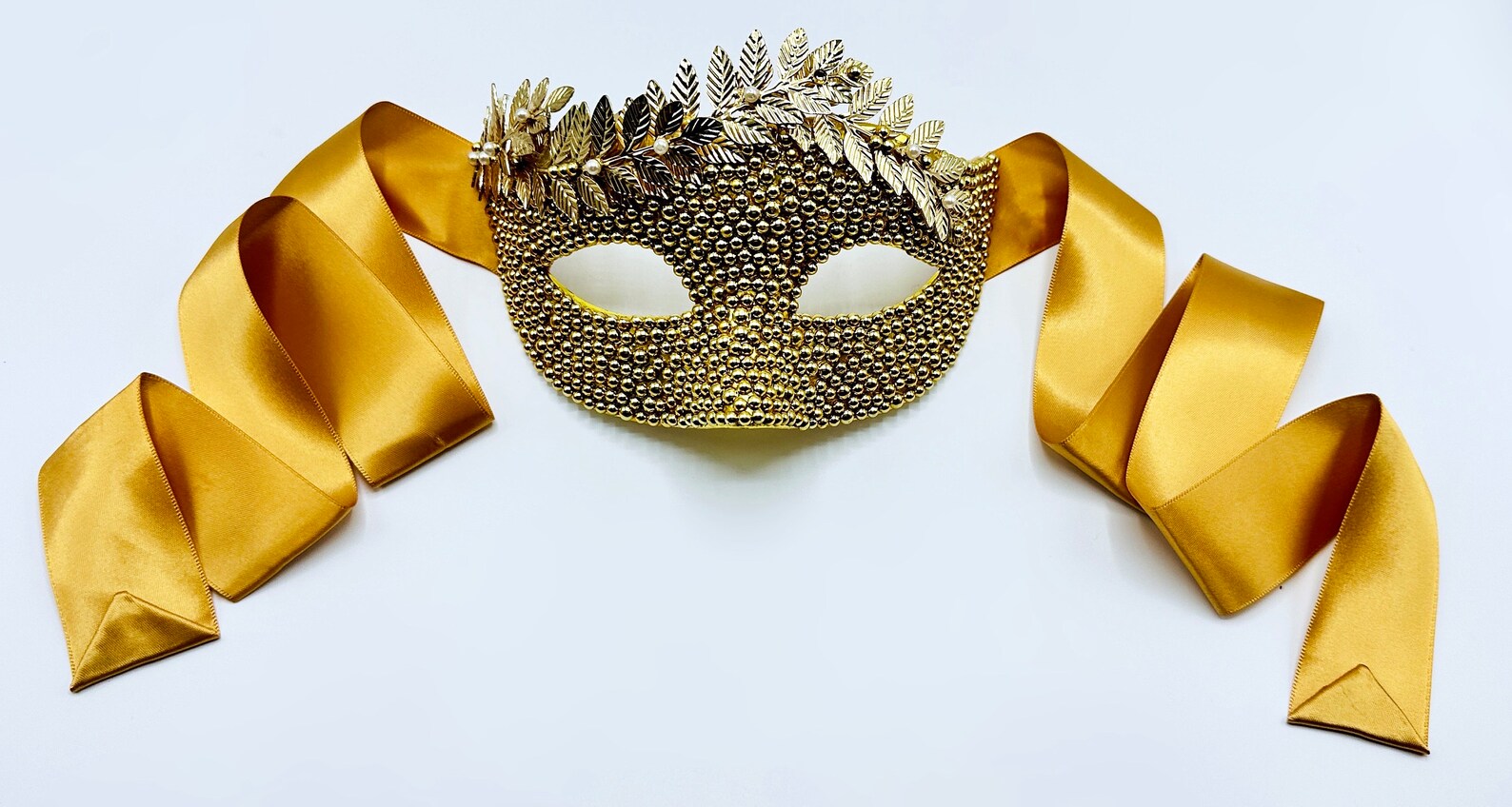 Golden Greek Pearls Masquerade Mask - Etsy