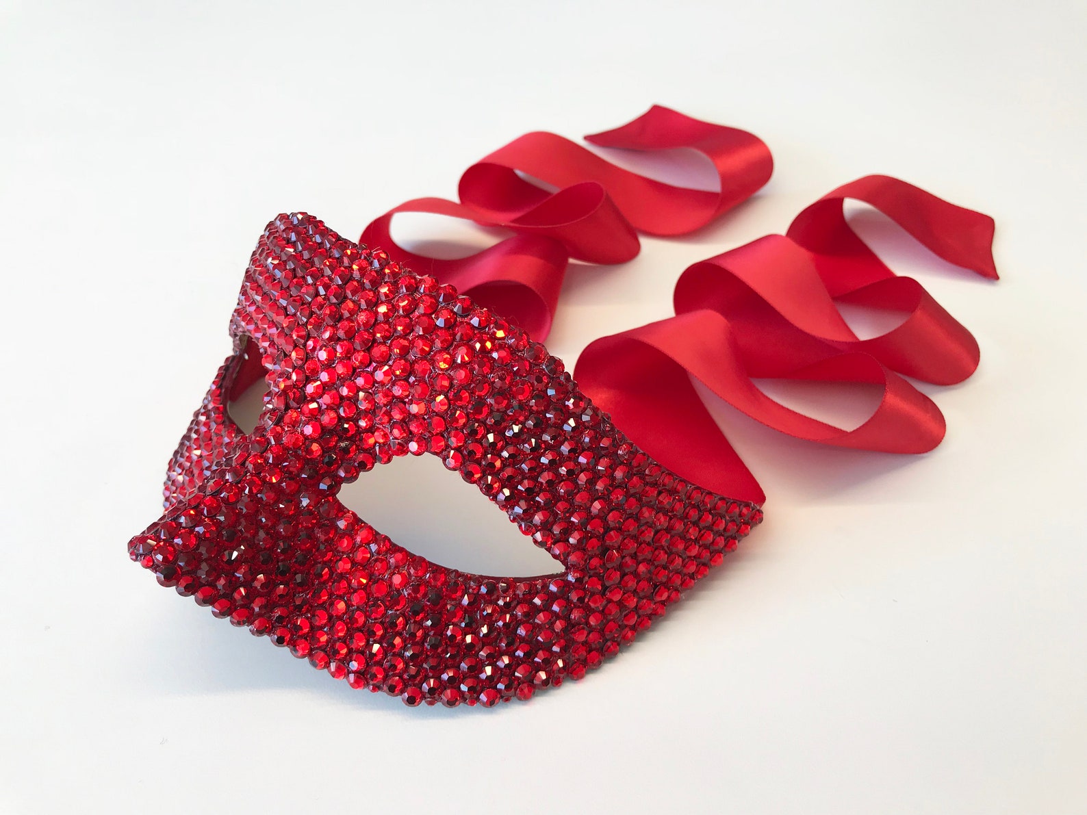 Ruby Red Swarovski Crystal Masquerade Mask - Etsy