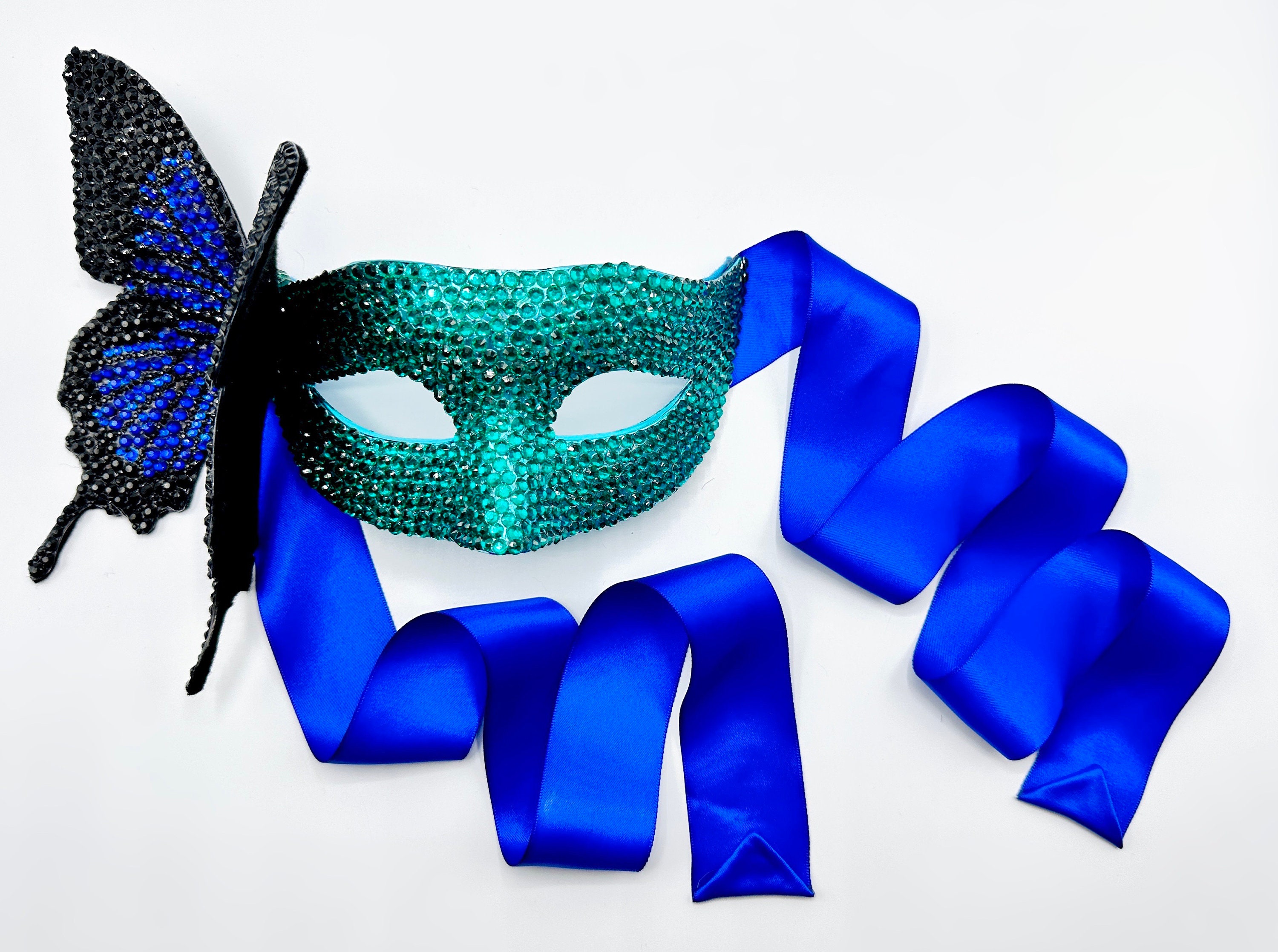 Royal Swallowtail Butterfly Crystallized Masquerade Mask - Etsy