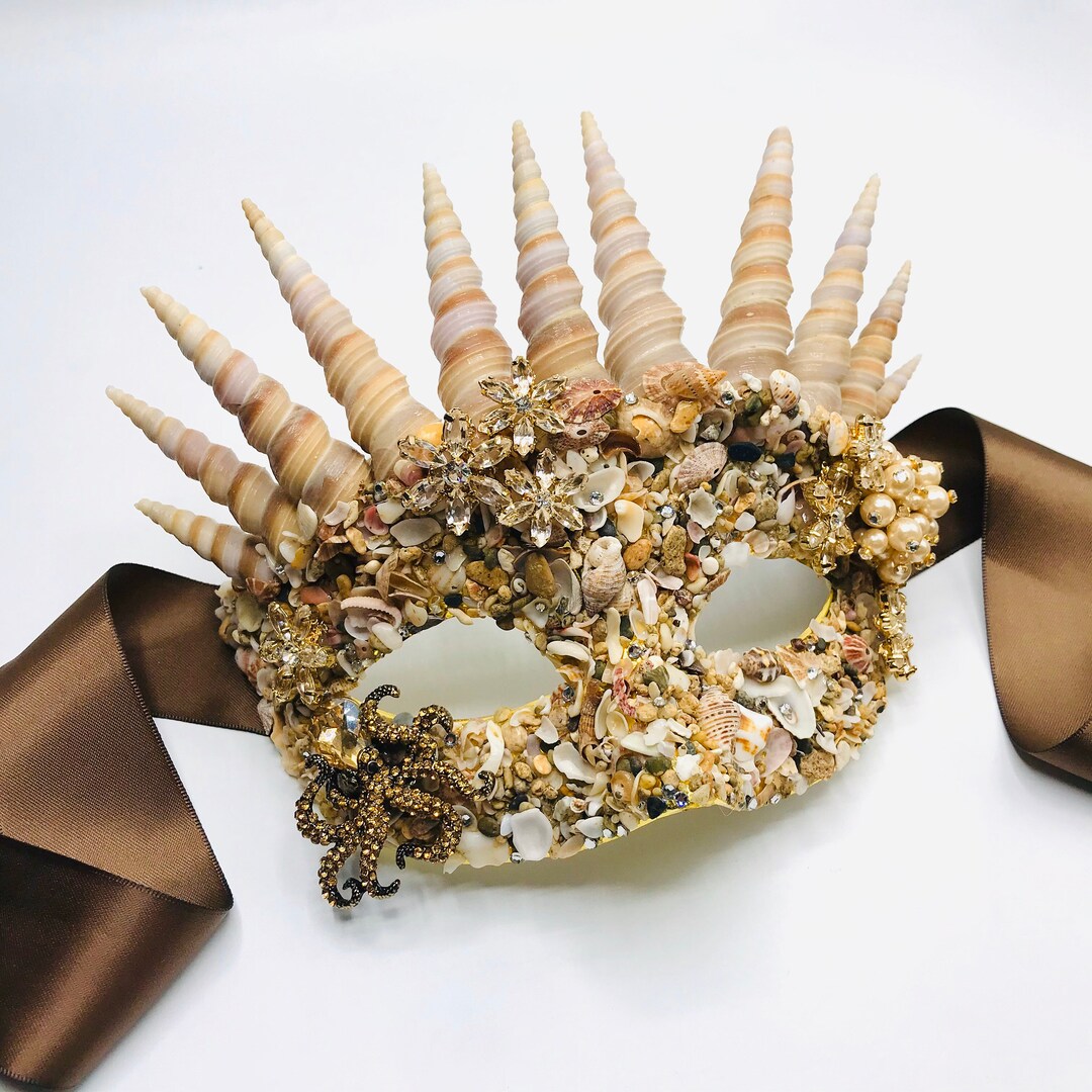 Sea Queen Conch Seashells Masquerade Mask - Etsy